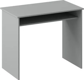 HOMCOM kompaktní počítačový stůl, jednoduchý design s 1 odkládací plochou, dřevotříska, rozměry 90d x 50š x 74v cm, šedá