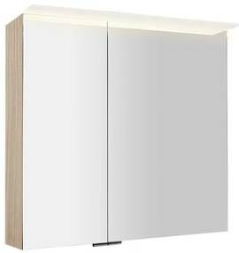 Sapho LINEX galerka s LED osvětlením, 80x70x15cm, jilm bardini LX080-0013