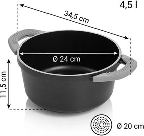 TESCOMA Kastrol SmartCLICK ø 24 cm, 4,5 l