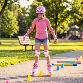 Costway Inline brusle Dětské 4 Nastavitelné velikosti Inline brusle se – l