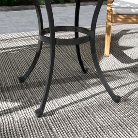 Zahradní stolek Outsunny 60x60 cm s nosností do 50 kg s hliníkovým rámem a v černé barvě, ideální na terasu a zahradu | Aosom.de
