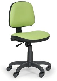 Euroseat Pracovní židle na kolečkách MILANO bez područek, permanentní kontakt, pro měkké podlahy,zelená