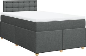 Box spring postel s matrací tmavě šedá 120x200 cm textil 3286662