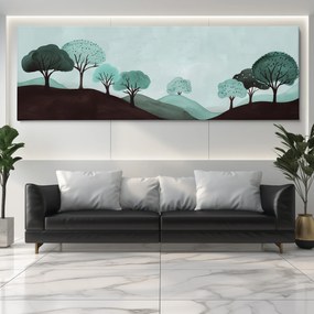 Obraz na plátně - Stromy v čokoládových kopcích FeelHappy.cz Velikost obrazu: 240 x 80 cm