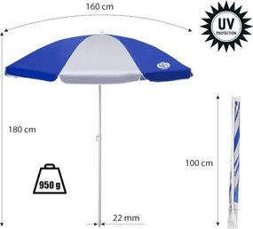 NC7813 TM.MODRÝ SLUNEČNÍK 160 CM NILS CAMP