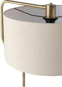 Krémová/v mosazné barvě látková stojací lampa (výška 160 cm) Josho – Ellos Home