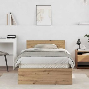 Rám postele s čelem s čelo Dub artisan 203 x 104 x 70 cm 3376051