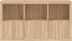 Příborník s LED osvětlením dub sonoma 181,5 x 37 x 100 cm 3209151