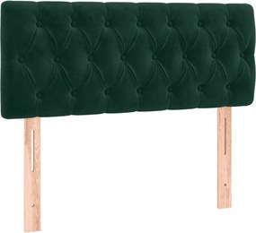 Box spring postel s matrací tmavě zelená 120 x 200 cm samet 3141476