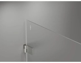 Mexen Lunar-B Duo výklopný sprchový kout 100 x 70 cm, čiré sklo, broušená ocel, 832-100L-070P-97-00