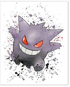 Obraz s motivem Pokémon - 4 rozměry Rozměr: 20x25 cm, Varianta: Gengar