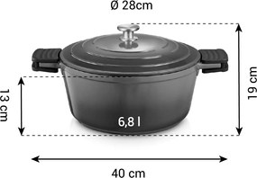TESCOMA Kastrol BORDEAUX s poklicí ø 28 cm, 6,8 l