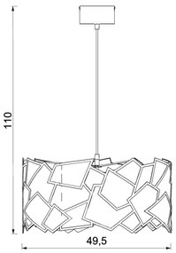 Lustr na lanku CAMO 3xE27/15W/230V zlatá