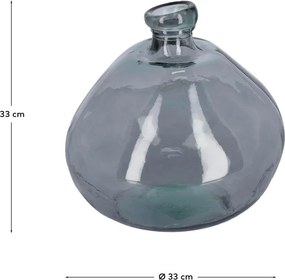 Modrá váza z recyklovaného skla (výška 33 cm) Brenna – Kave Home
