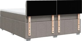 Box spring postel s matrací taupe 180x200 cm textil 3287158