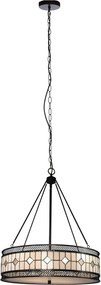 Kovové závěsné svítidlo se skleněným stínidlem ø 60 cm Waldorf – Premier Housewares