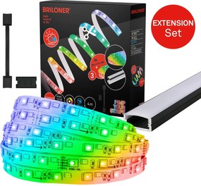 BRI 2167384 Pimp Your Stripe prodlužovací sada LED Strip 4m, IP44 venkovní, WiFi, RGB+W - BRILONER