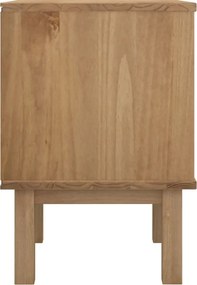 vidaXL Noční stolek OTTA hnědý a bílý 45x39x57 cm masivní borovice [348577] Barva: Krémová a antracitová