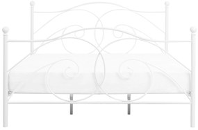 Bílá kovová postel s rámem 180 x 200 cm DINARD Beliani
