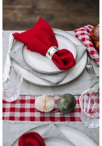 Lněný ubrus 140x140 cm Red Gingham – Linen Tales