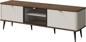 TV stolek 160 cm na nožkách Marly kašmír/ořech