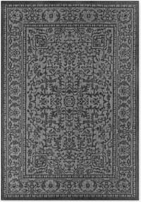 NORTHRUGS, Kusový koberec Duet Kona 106248 Black/White - na ven i na doma, 200x290, černobílá, chodba / předsíň