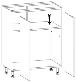 ASPEN gr | dolní skříňka D60 | šedá lesk