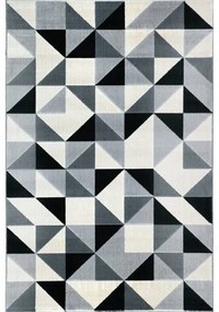 Vopi | Kusový koberec Novara 18214 652 bíločerný - 120 x 170 cm