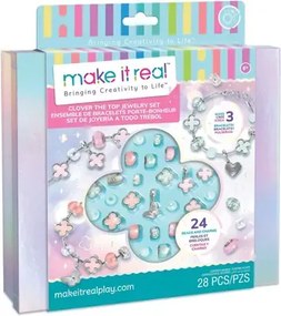MAKE IT REAL Sada na výrobu náramků se stříbrnými přívěsky / 3 náramky