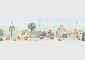 Dětská samolepící bordura na zeď Lesní Jízda | 5 m x 13.8 cm | DWBD8493
