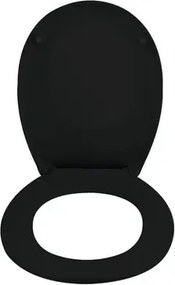 Spirella NEELA WC prkénko matné černé / soft-close / duroplast