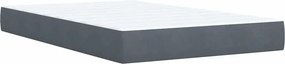 Box spring postel s matrací tmavě šedá 120 x 200 cm samet 3287723