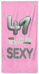 Osuška Stále sexy – růžová (věk: 41, Velikost osušky: 70x140cm)