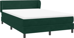 Box spring postel s matrací tmavě zelená 160x220 cm samet 3317658