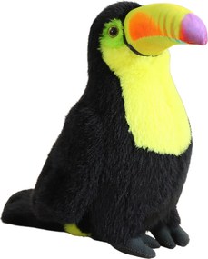 LEAN Toys Plyšový tukan maskot plyšová hračka žlutý 35 cm