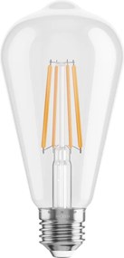 Mexen Vintis, LED filamentová žárovka E27, ST64, 8 W, teplá bílá 2700K, čirá, L152-E27-0827-00