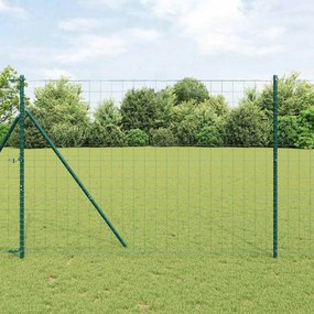 Euro plotové kotvení 10 x 1,6 m Ocel potažená PVC Zelená 3350310