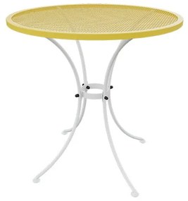 Unikov Zahradní stůl Tako 70 kulatý Barva nátěru: Bílá - RAL 9016 - Žlutá - RAL 1023