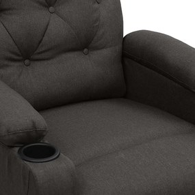 Elektrické polohovací křeslo tmavě šedé textil 3098840