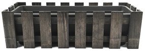 AMADEA Dřevěný obal na truhlík tmavý, 62x21,5x18cm Český výrobek