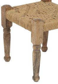 BigBuy Home Dřevěná stolička 40 x 40 x 40 cm ze přírodního vlákna