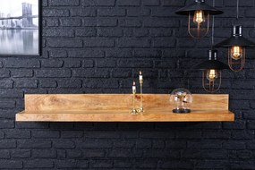 Designová nástěnná police Elegant 140 cm mango