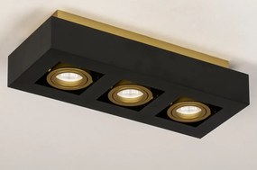 Stropní LED svítidlo Rivolli Black and Gold 3