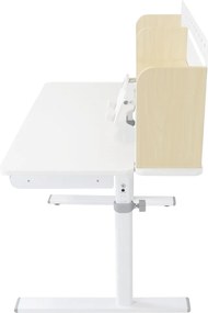 Rostoucí psací stůl SMART - přírodní / bílá