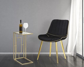 Zlatý odkládací stolek Mauro Ferretti Vega 40,5x25,5x60 cm