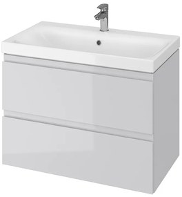 Cersanit - SET skříňka + umyvadlo, šedý lesk, Moduo 80, S801-220-DSM