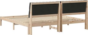 Rám postele s čalouněným čelem s čelo Hnědá 200 x 200 cm 3394379
