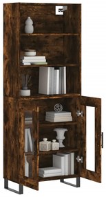 Skříň highboard kouřový dub 69,5 x 34 x 180 cm kompozitní dřevo,  3189346