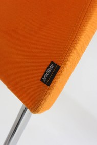 Barová židle, Materia, oranžová/chrom