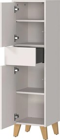 Krémová matná vysoká koupelnová skříňka 33x123 cm Arnea – Germania